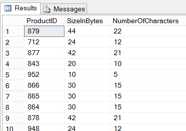 SQL Server – How to Calculate Length and Size of any field in a SQL ...